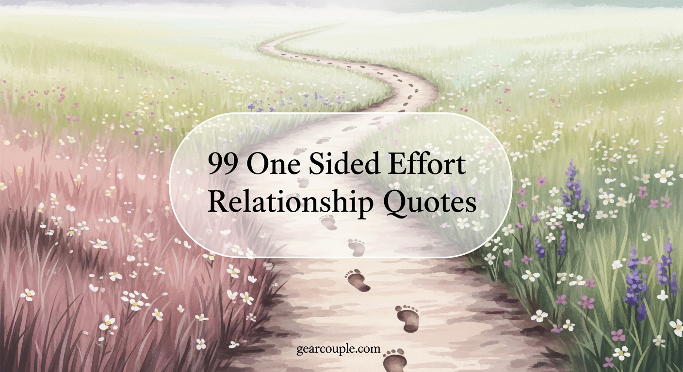 99 One Sided Effort Relationship Quotes – Gearcouple
